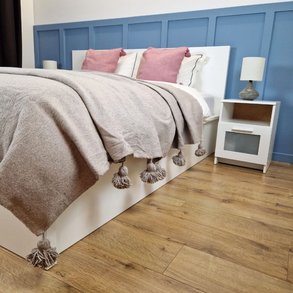 Moroccan pom poms blanket - Moroccan Mosaic