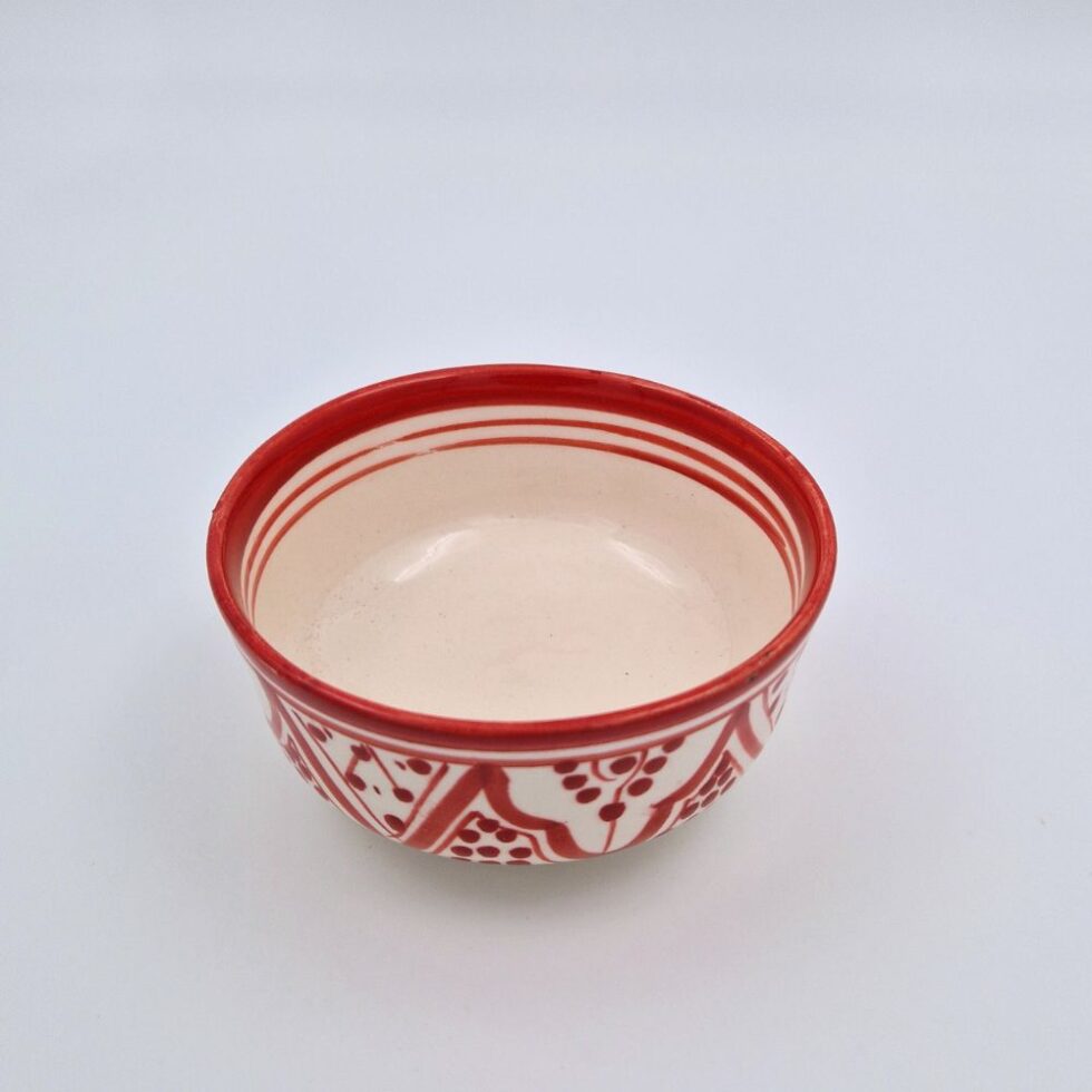 red ceramic bowl - Moroccan Mosaic