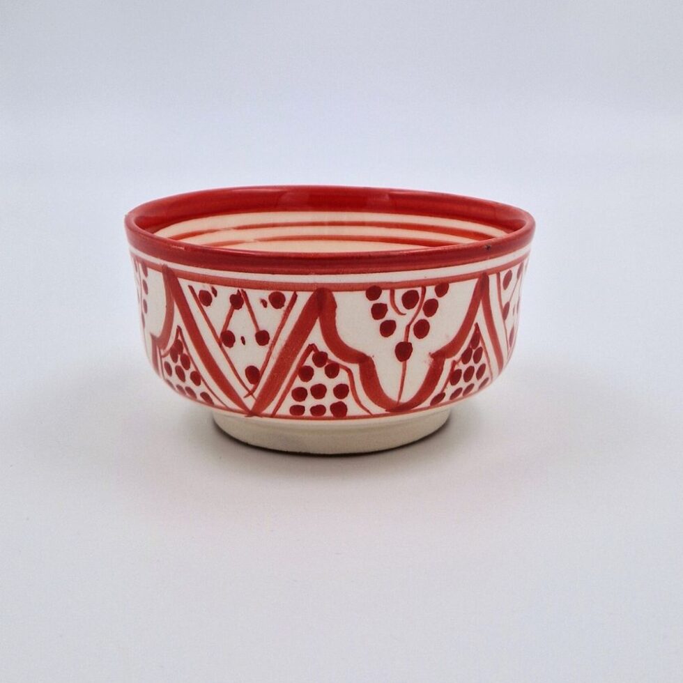 red ceramic bowl - Moroccan Mosaic