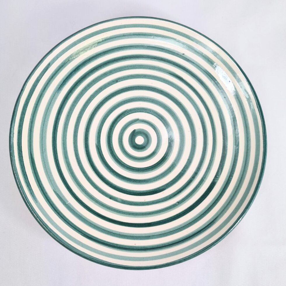 Handmade Blue Zebra Plate - Moroccan Mosaic